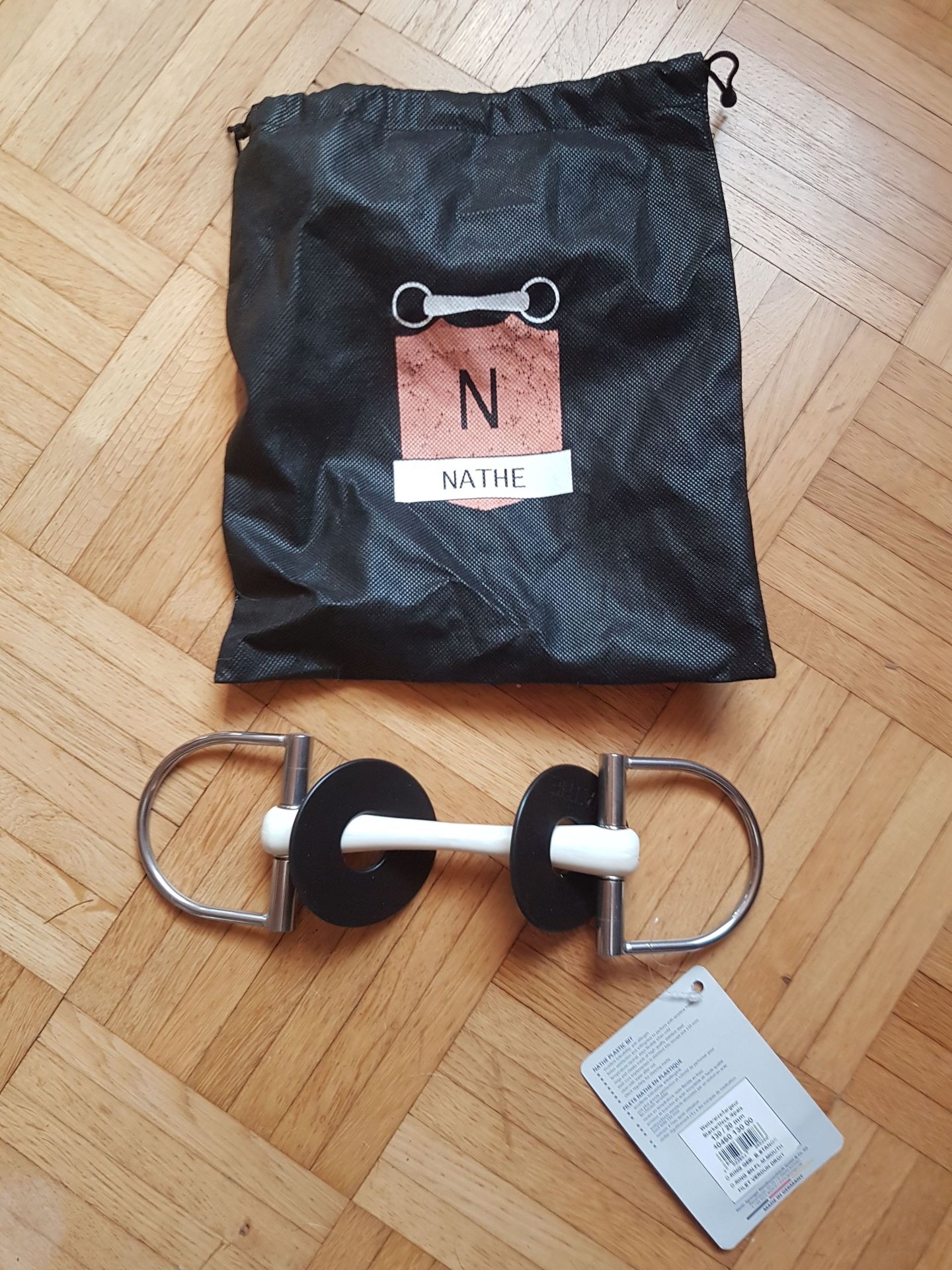 Nathe D-Ring Gebiss, Stangengebiss, biegsame Stange 130 cm NEU