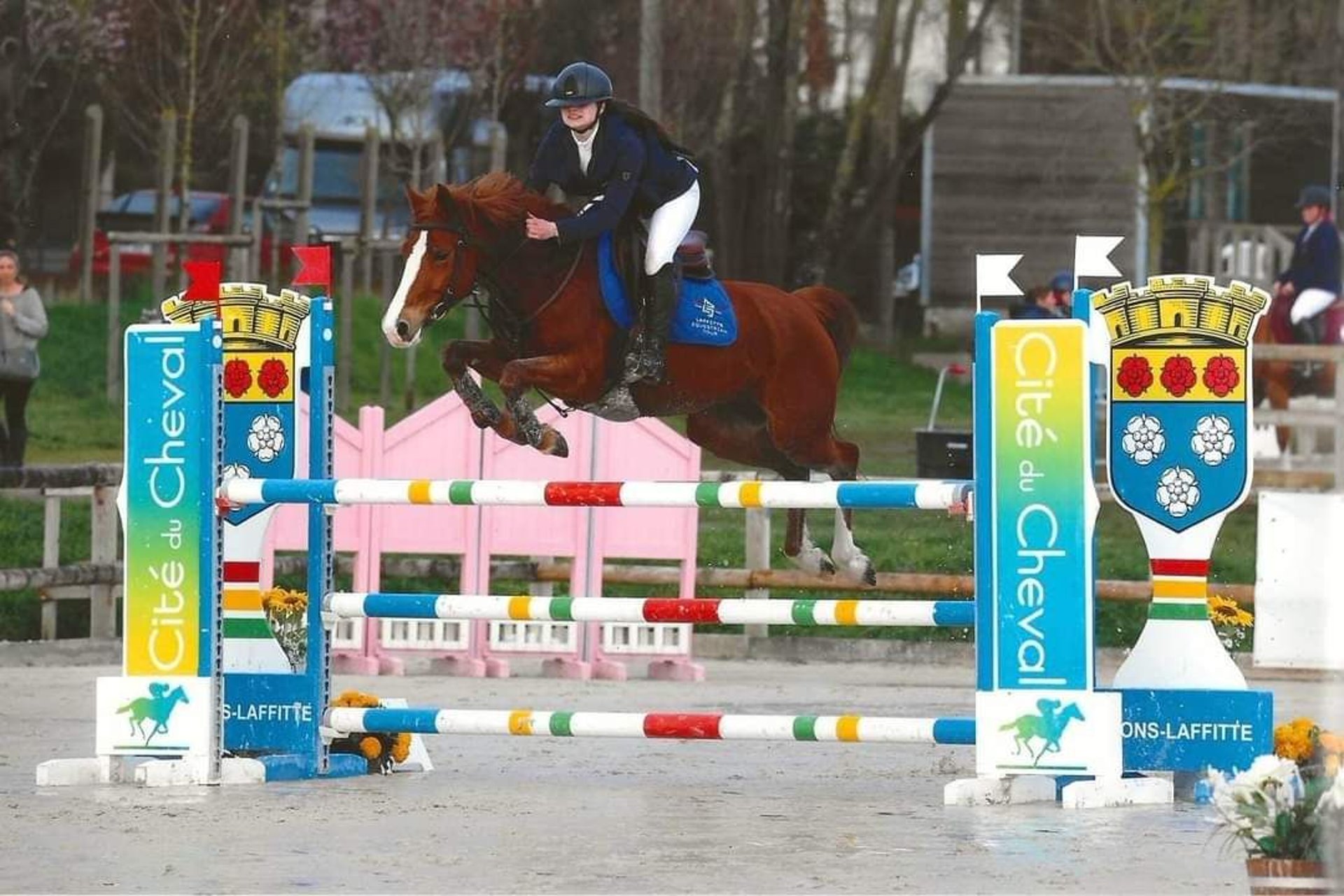 French riding pony Mare 8 years 14,2 hh Chestnut-Red in Maisons-Laffitte
