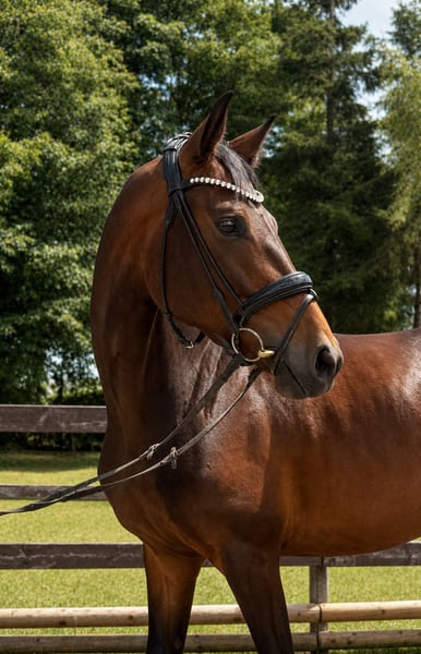 Deutsches Sportpferd Stute 4 Jahre 166 cm Dunkelbrauner in Neresheim